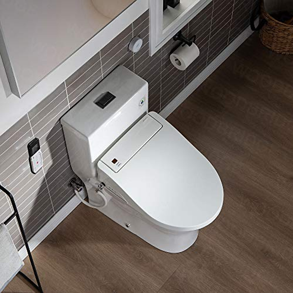 WOODBRIDGE Luxury, Elongated One Piece Toilet with Advanced Bidet Seat, T-0022, White