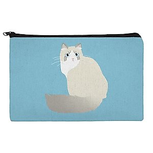 Ragdoll Cat Pencil Pen Organizer Zipper Pouch Case