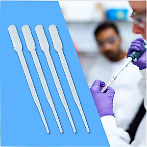 100pcs Plastic Disposable Transfer Pipettes - 3ml Plastic Calibrated Graduated Eye Dropper Suitable for Lip Gloss Transfer Essential Oils Science Laboratory Experiment