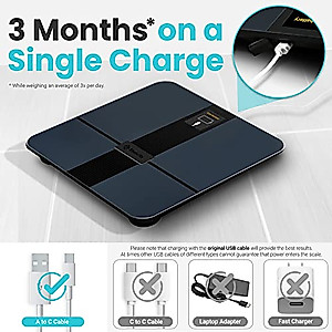 Etekcity Smart WiFi Scale for Body Weight and Fat, FSA HSA Eligible Digital Bathroom Weighing Machine for Body Composition, Bluetooth Weight Loss Management Guide App, 400lb