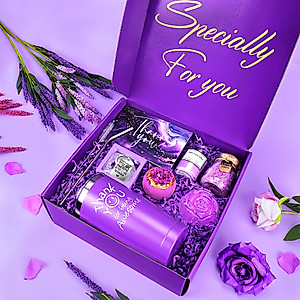 LOMEVE Thank You Gifts for Women, 9PCS Employee Appreciation Gifts Baskets for Women Thank You Farewell Gifts for Coworkers Teacher Nurse Mom Boss Hostess Secretary with Thank You Cards