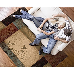 Oriental Weavers Hudson Beige/Green/Red Rug Rug Size: 7'8" x 10'10"