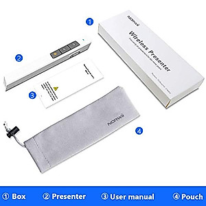 NORWII N26 Wireless Presenter with Laser Pointer 300 FT, 2.4GHz Presentation Clicker for Powerpoint Presentation, PPT Powerpoint Clicker for Presentation Remote Google Slide Clicker