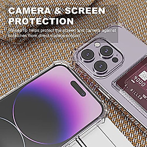 Wuwedo for iPhone 14 Pro Crystal Clear Card Case, [Slim & Protection][Up to 2 Cards] Anti-Yellowing Flexible TPU Wallet Case with Card Holder for iPhone 14 Pro 6.1" 2022