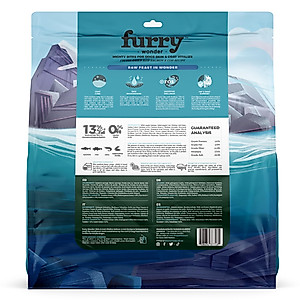 FURRY · WONDER . Freeze Dried Raw Dog Food Salmon and Cod Recipe 16 Ounce, USA Made Grain Free High Protein Dog Food for Complete Meal or Food Topper, Freeze Dried Raw Diet for Skin & Coat Vitalize