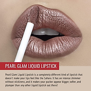 Runway Rogue Pearl Glam Long Wear Shimmer Liquid Lipstick, Slightly Dark Pink-Nude Lipstick with Silver and Gold Shimmer, ‘Soft Light’