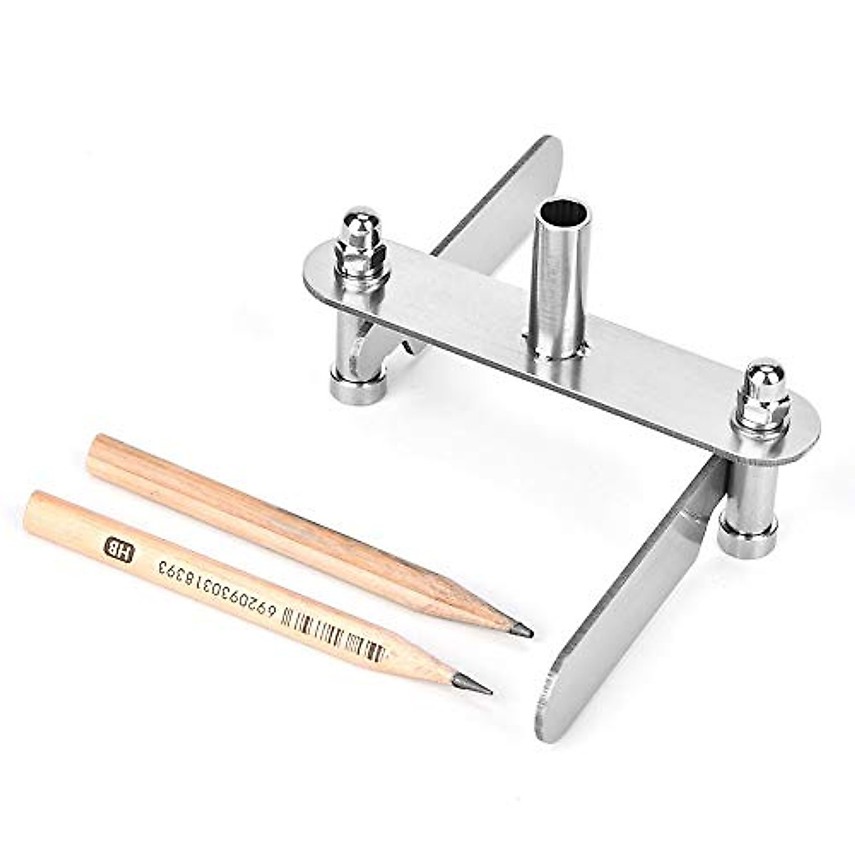 Hilitand Centering Gauge, Stainless Steel Center Alignment Line Woodworking Tools Pencil for Woodworking Marking(0~60mm)