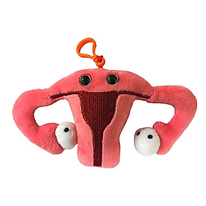 GIANTmicrobes Uterus Plush Keychain, Uterus Stuffed Animal, Uterus Gifts, Uterus Plush Toy, Hysterectomy Gifts, Endometriosis Gifts, Gynecologist Gifts,Obgyn Gifts, Feminist Gifts, Fertility Gift