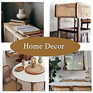 17”x6.5Ft Plastic Rattan Cane Webbing Roll, Woven Open Mesh Cane Sheet Roll for Caning Material DIY Project Supplies: Door, Cabinet, Chair (17"x79 in)