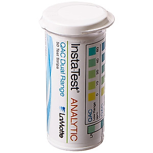 LaMotte 2934 QAC Dual Range Test Strip, 50/vial