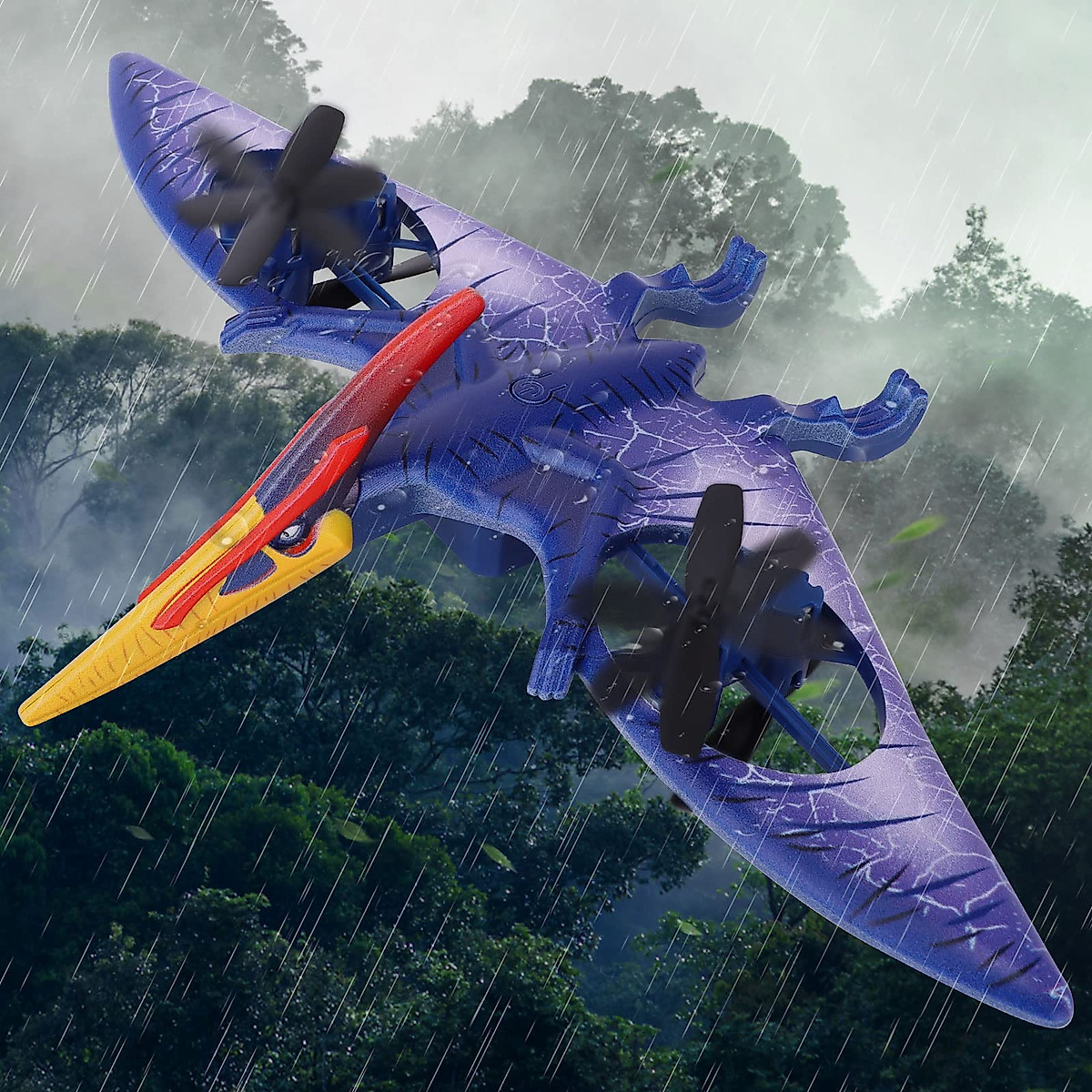 Pterosaur Dinosaur Toys Drone for Kids - Indoor Quadcopter with Altitude Hold, Headless Mode, LED Light One Key Start Speed Adjustment, Toys for 8 9 10 11 12 Year Old Boys