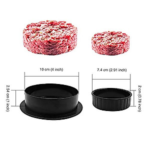 Burger Mold Hamburger Press Patty Maker Different Size Patty Molds, Works Best for Stuffed Burgers Press, Sliders, Regular Beef Burger -100 Wax Papers