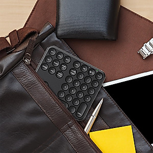 iClever Bluetooth Number Pad, Portable Wireless Number Pad, Aluminum Rechargeable 35-Keys Numeric Keypad for Multi-Devices, Compatible for Laptop, Mac, iMac, Tablet, PC and Desktop