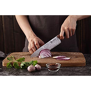 KATSURA Gyuto Chef Knife – 8.25 Inch – Ultra-Wide Blade 55mm – Japanese Premium AUS 10, 67 Layers Damascus Steel Knife