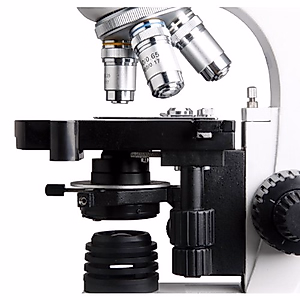 AmScope T360B-8M Digital Trinocular Compound Microscope, 40X-2000X Magnification, WF10x and WF20x Eyepieces, Brightfield, LED Illumination, Abbe Condenser, Double-Layer Mechanical Stage, Includes 8MP Camera with Reduction Lens and Software