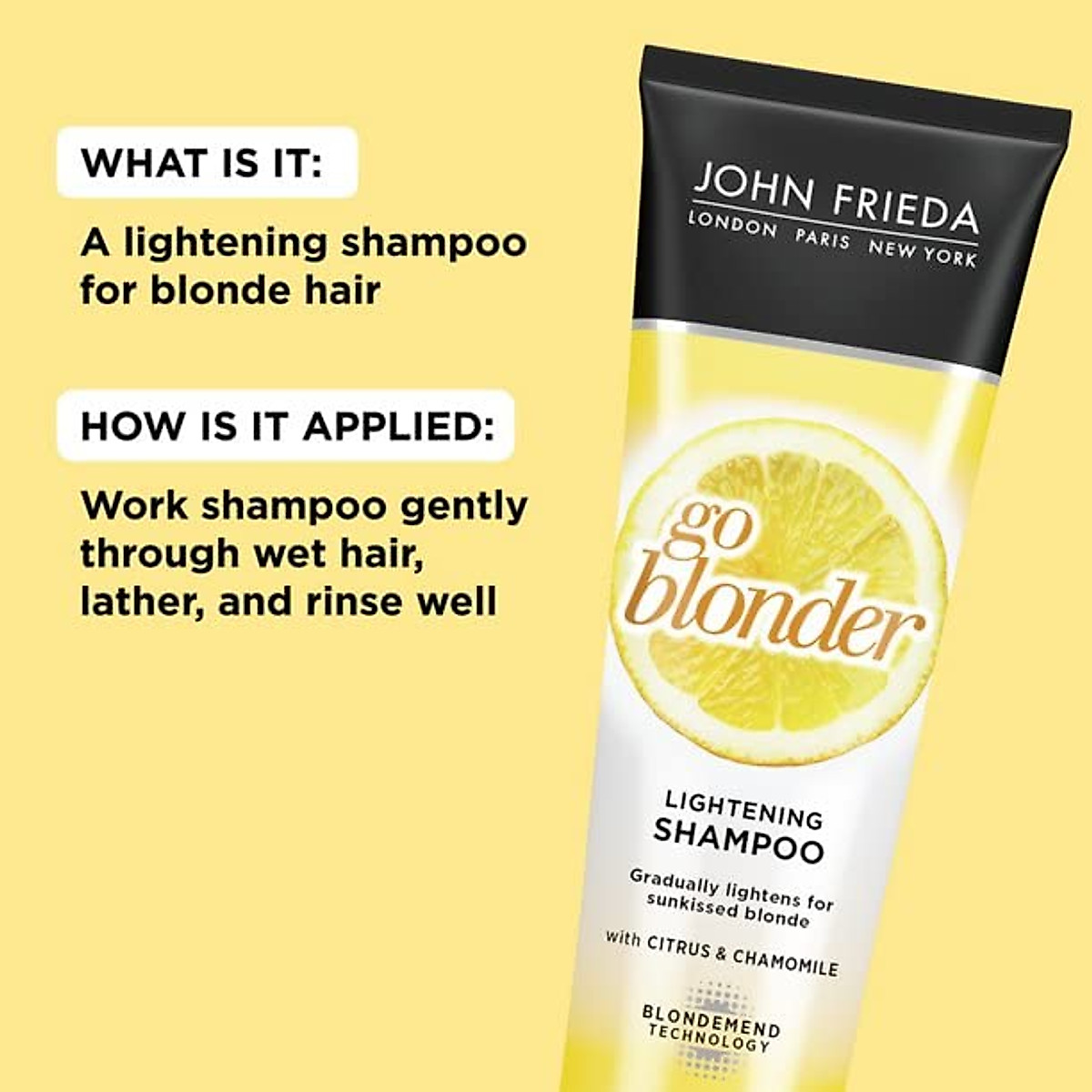 John Frieda Sheer Blonde Go Blonder Lightening Shampoo, 8.45 Fluid Ounce (Pack of 2)