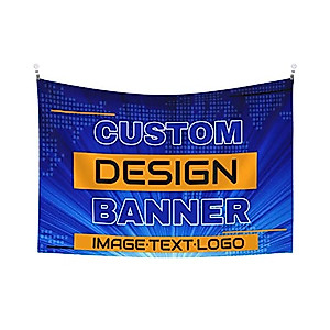 Custom Banner for Birthday Party Backdrop Home Customized Personalized for Tapestry Banners Picture Decoration Customize Backdrop with Image Design Your Own Logo Picture Photo Text