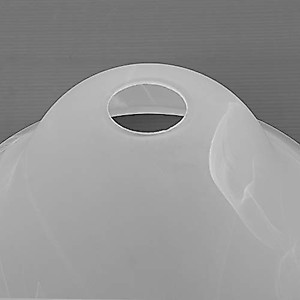 Giluta Small Floor Lamp Glass Shade Replacement Globe -Fitting Opening 1.625" Modern Alabaster Style Light Fixture Shade, Height: 4.13 inch, Width: 9.45 inch. Lipless