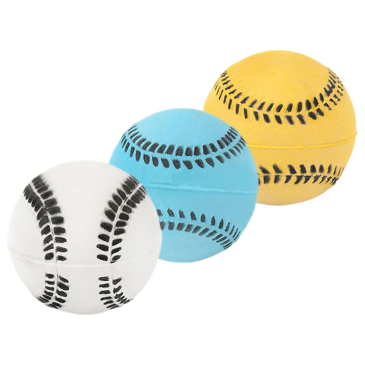 balacoo 12 Pcs pet Rubber Ball Dog Dental chew Toys Dogs Squeaky Balls Dog Molar Toy Dog Chewing Toy Squeaky Dog Ball Dog bite Balls Dogs Toy Balls Puppy Toy Dogs Ball Toy psm Small Dog