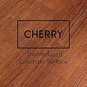 Factory Direct Partners 13105-278 La Madera Rectangle Activity Table (24" x 48"), Standard Legs with Swivel Glides, Adjustable Height 19-30" - Cherry/Black