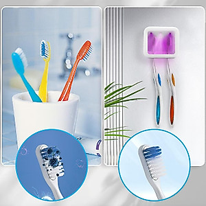 TAISHAN UV Toothbrush Case Sanitizer，Rechargeable Portable Mini Toothbrush Holder with Mirror,Kills 99.9% of Germs，Fits All Toothbrushes for Electric and Manual,Safety Feature for Home and Travel