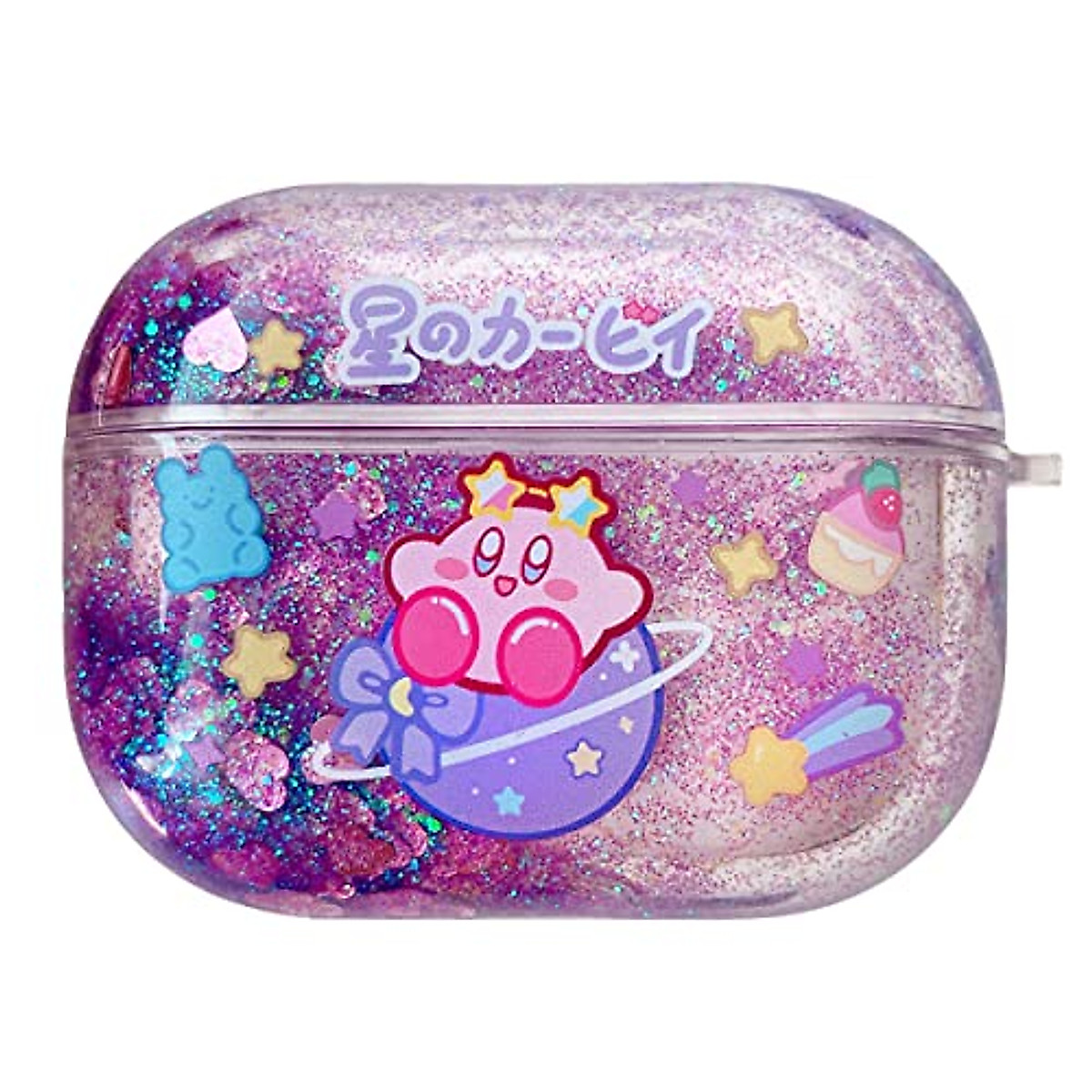 Cute AirPod 3 Case Japan Cartoon Anime Design Clear Glitter Liquid Quciksand Hard Protective Cover Compatible with Airpods 3rd Generation Case 2021 for Women and Girls