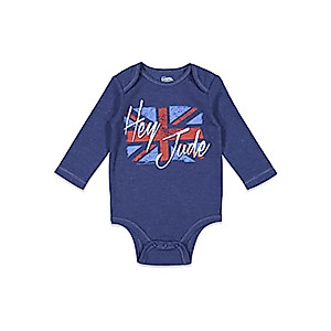 Lyrics by Lennon and McCartney Rock Band Baby Boys 5 Pack Long Sleeve Bodysuits 6-9 Months