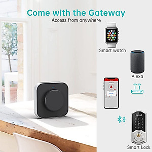 WiFi Smart Locks Deadbolt with Keypad, Hornbill Keyless Entry Digital Front Door Lock with Gateway Hub, Bluetooth Electronic Touchscreen Auto Code Lock Work with Alexa,Free App Control for Home Office