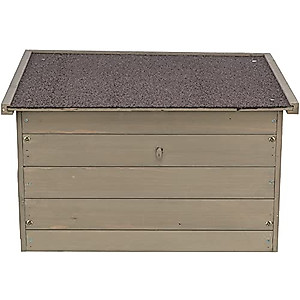 TRIXIE Natura Small Animal House, Rabbit Hideout, Playpen House, Shelter for Rabbits, Bunnies, Guinea Pigs, and Chinchillas, Gray-Green