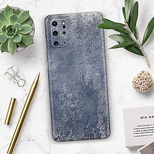 DesignSkinz Distressed Silver Texture v4 Protective Vinyl Decal Wrap Skin Cover Compatible with The Samsung Galaxy S20 (Screen Trim & Back Glass Skin)