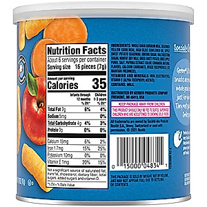 Gerber Lil Crunchies Variety Pack, 2 Garden Tomato, 2 Apple Sweet Potato, 2 Mild Cheddar, 1.48 OZ each (6 CT)