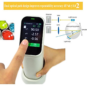 VTSYIQI Portable Spectrophotometer Bluetooth Spectrophotometer for Car Paint with Three Caliber 8mm/11mm&4mm/6mm&1 * 3mm Accuracy ≤0.02 USB Interface