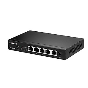 EDiMAX 2.5Gbps Ethernet 5-Port Switch. 2500/1000/100Mbps. Metal Chassis, Wall-mountable, Designed for NAS and workstations, Works with CAT5E, GS-1005BE