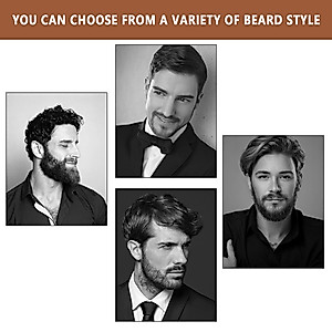 Akamino 4 Pack Beard Brush for Men - Men's Beard Brush With Round Plastic Handle and Soft Boar Bristles For Beard Oil Styling & Grooming