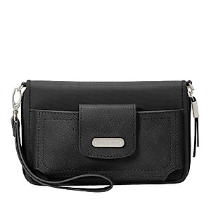 Baggallini Womens New Classic Rfid Phone Wallet Crossbody Cross Body Handbags, Black, One Size US