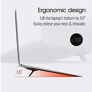 CQ Computer Keyboard Stand for Desktop, Mini Portable Laptop Riser Stand, 2PCS Repeatable Self-Adhesive Foldable Laptop Cooling Pad Feet and Keyboard Lift for Desk