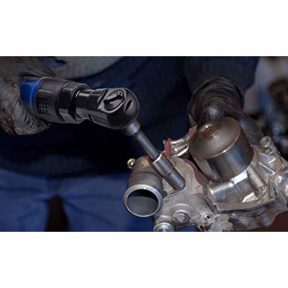 ACDelco ANI405A-NK1 Pneumatic Heavy Duty Twin Hammer ½” 5-Speed Impact Wrench & 3/8” Ratchet Wrench Combo Tool Kit