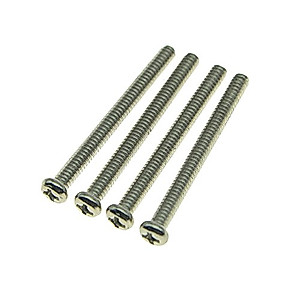KAISH Pack of 20 American Thread Humbucker Pickup Height Screws Guitar Humbucker Pickup Screws with Springs for Gibson/EMG/Seymour Duncan/Dimarzio Nickel