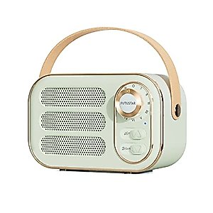 Greadio Retro Bluetooth Speaker, Vintage Speaker with Cute Old Fashion Style, Good Sound, Bluetooth 5.0, TF Card, AUX Input, USB Drive MP3 Player for Home,Outdoor,Travel,Party,Gift (Green)