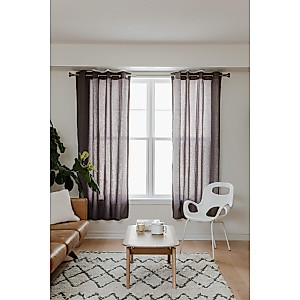 Umbra Ella 1-Inch Curtain Rod for Window – Nickel Drapery Metal Rod With Trumpet Finials - Perfect for Bedroom, Living Room - Extends From 36-72 Inches - Adds Modern Look