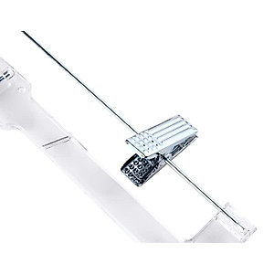 MANZOO 25Pc Pack Slack Pant Shorts Skirt Hangers with Clips Pant Hangers with Clips, Clear Color