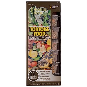 Healthy Herp Tortoise Food Instant Meal for Reptiles - Nutritious Turtle Food, Tortoise Habitat Accessories, Tortoise Food - Made in USA - Ideal for Box Turtles, Lizards - 7 x 0.21 oz (6g) Cups