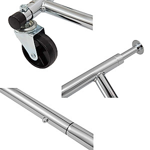 Collapsible/Folding Rolling Clothing/ Garment Rack Salesman's Rack