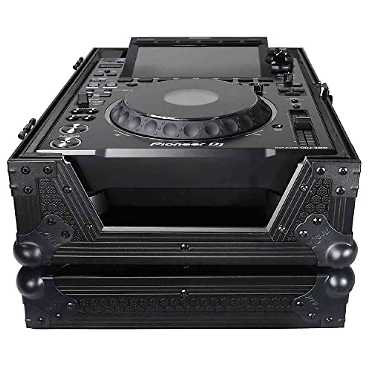 ProX XS-CDBL Flight Case for Pioneer CDJ-3000 DJS-1000 Denon SC6000 PRIME Large Format CD-Media Player Black on Black