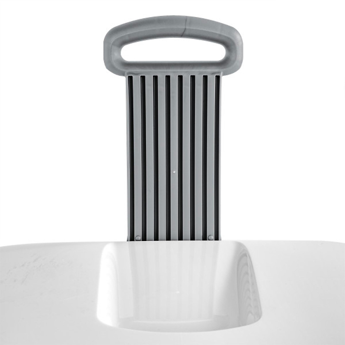 Sterilite 12228003 Ultra Wheeled Hamper, White Lid & Base w/ Plastic Handle & Wheels, 3-Pack