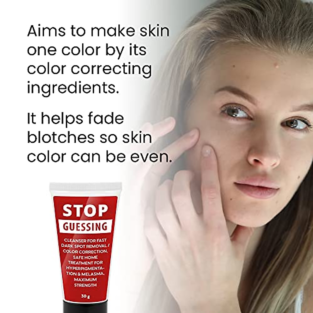Stop Guessing Cleanser for Melasma Treatment - Fast Dark Spot Remover/Age Spot Remover