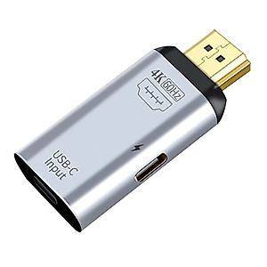 Chenyang USB-C Type-C Female Source Input HDMI Male Output 4K 60Hz 1080P Adapter with PD Power Port for Phone & Laptop