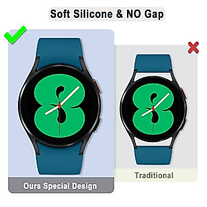 15Pack Galaxy Watch 7/6/5/4/FE Band 44mm 40mm,for Samsung Galaxy Watch 6/4 Classic Band 47mm 43mm 46mm 42mm Women Men,Silicone Sport Strap Galaxy Watch 5 pro 45mm,No Gap Bracelet Replacement Wristband