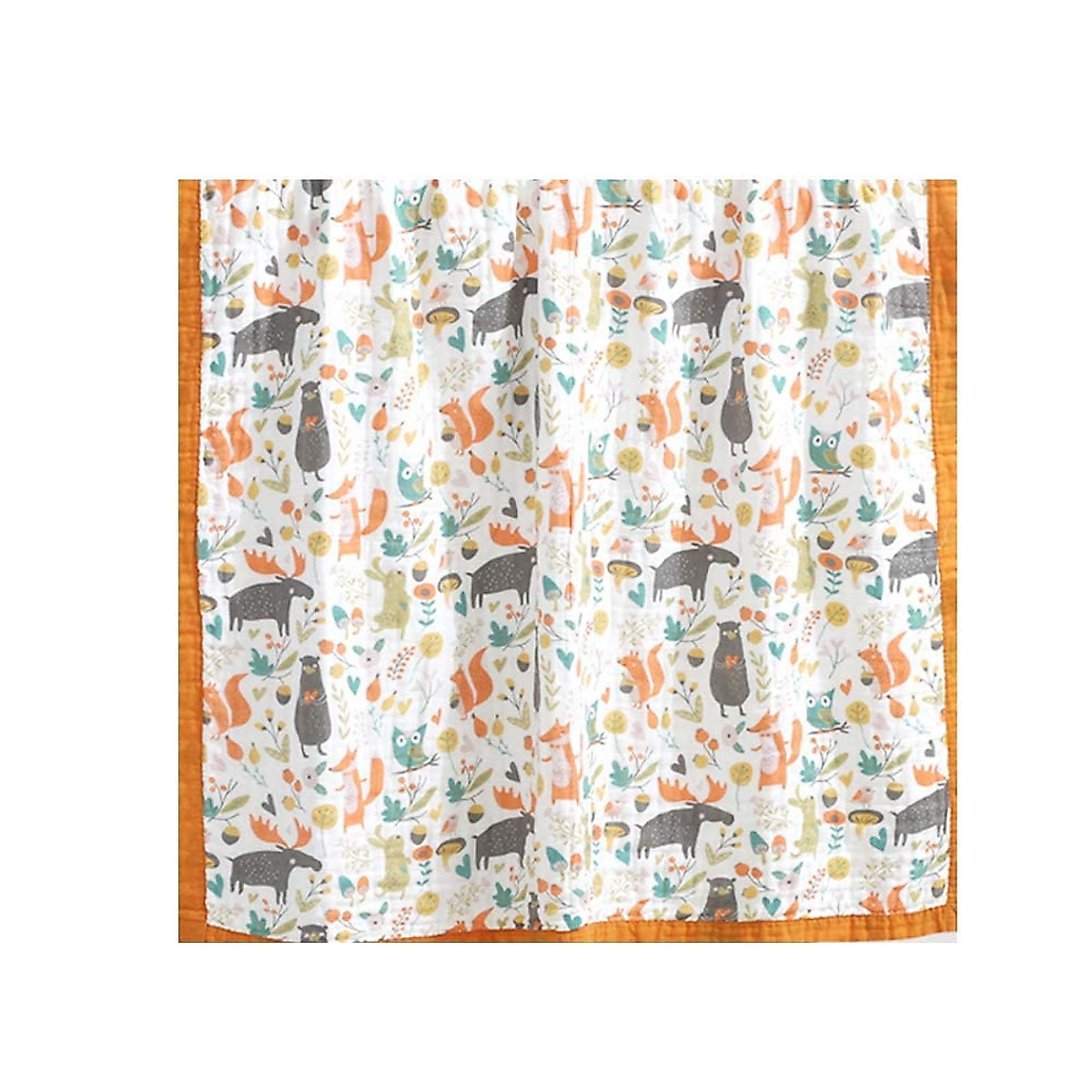 Toddler Blankets- Forest Animals Breathable Muslin Baby Blanket Ultra-Soft Baby Muslin Quilt 6 Layers Lightweight Newborn Nursery Crib Stroller Daycare Blanket for Summer