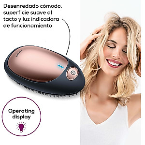 Beurer Electric Detangling Brush with Negative Ion Technology | Straightening Brush for Frizz-Free, Smooth Hair